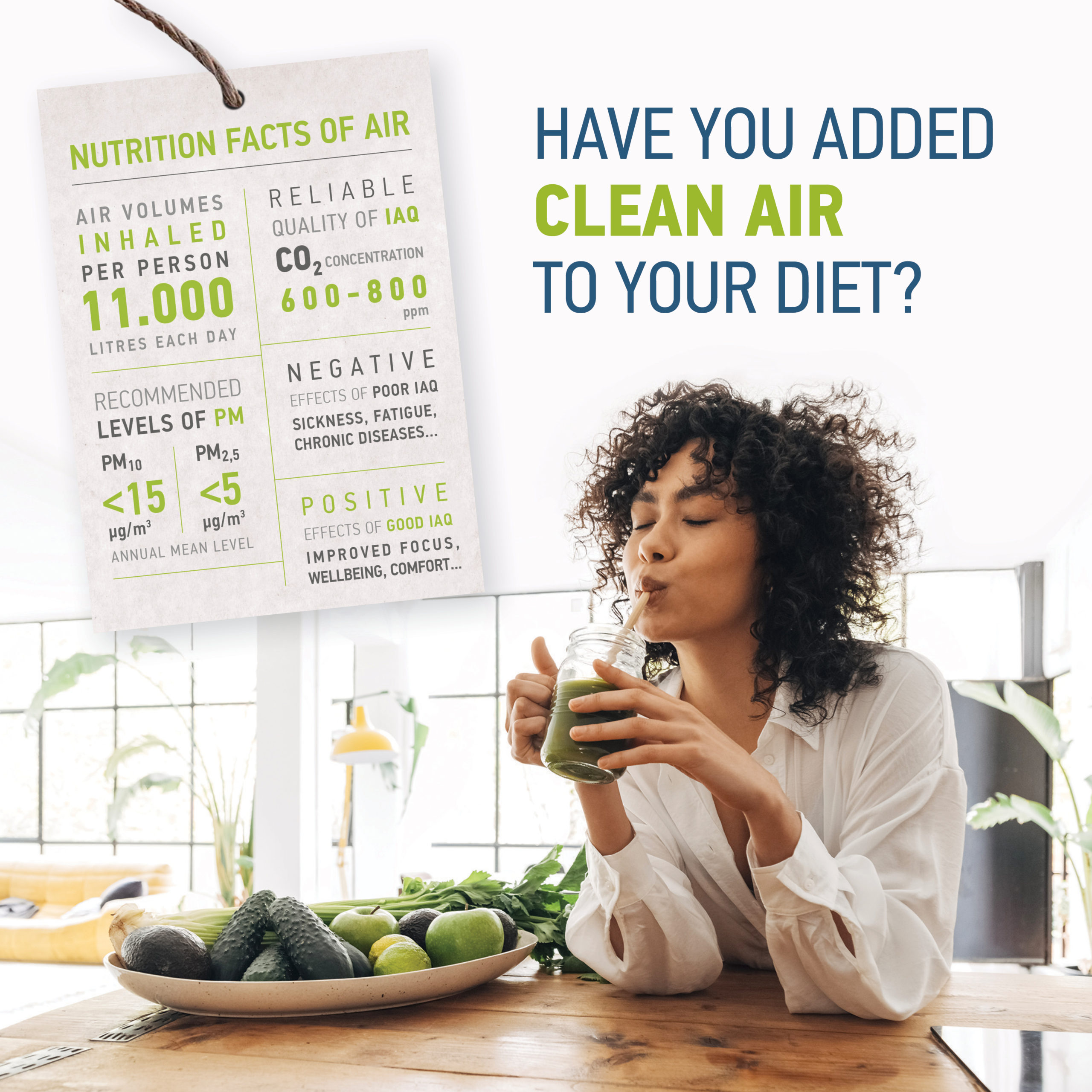 Clean indoor air is healthy living - Iaq